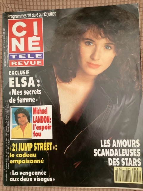 CINÉ REVUE 27 4/7/1991 Michael Landon , Elsa 26/896 EUR 14,00 - PicClick FR
