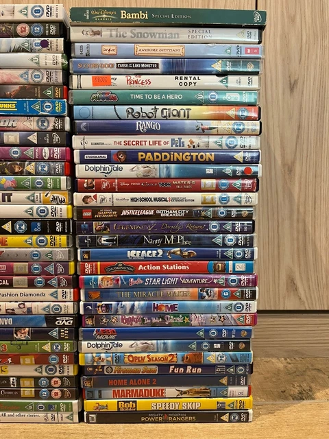 JOB LOT OF 60 Mixed Titles DVDs World Movies Bundle Kids Movies, Disney ...