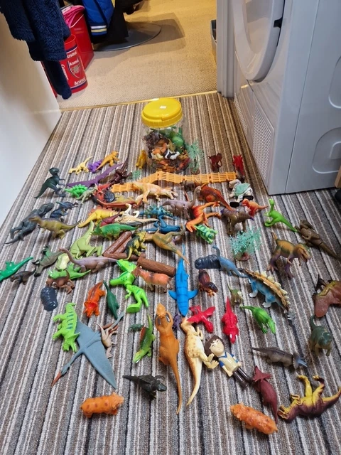 LARGE JOB LOT/BUNDLE Of Plastic Dinosaurs And Other Animals Over 125 ...