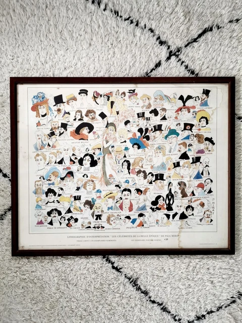 PAUL MIRAT PAINTER City Of Pau Original Lithograph The Celebrities Of ...