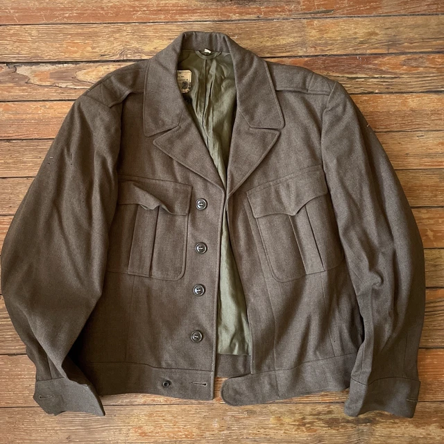 VINTAGE ORIGINAL WW2 Wool Ike 1944 US Army Field OD Jacket 38R £46.79 ...