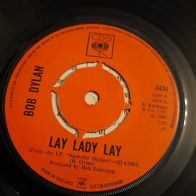 BOB DYLAN - Lay Lady Lay UK 7" Single 1969 1st Pressing EUR 3,48 ...