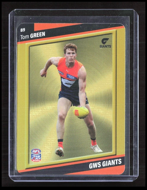 AFL 2024 TEAM Coach Gold Card GWS Giants Tom Green 89 Football Sport CB ...
