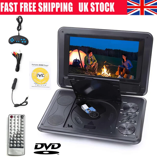2025 PORTABLE DVD Player 9" TV CD VCD HD LCD Large Swivel Screen ...