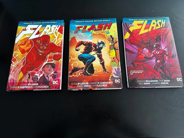 FLASH REBIRTH DELUXE Edition Vol 1-3 lotto DC Comics copertina rigida ...