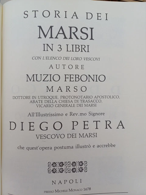 1678-FEBONIO-HISTORIAE MARSORUM-ABRUZZO-MARSICA-MARSI-ITALICI-STORIA ...