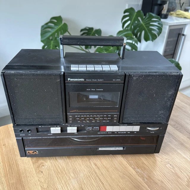 VINTAGE RETRO PANASONIC SG-J550L Radio Cassette Vinyl Record Turntable ...