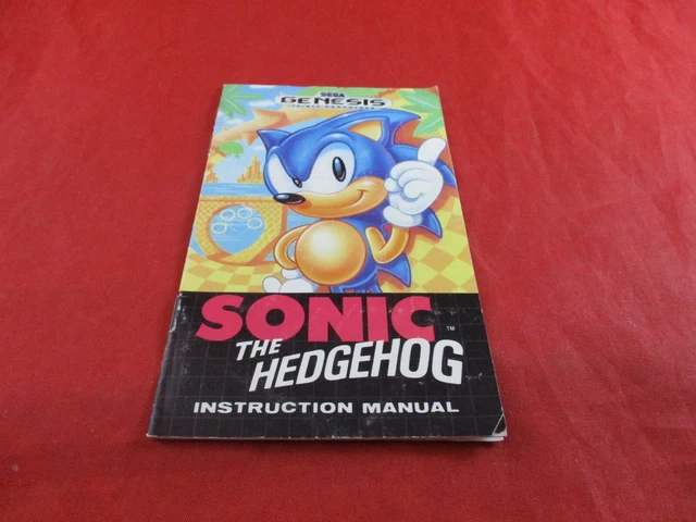LIVRET MANUEL D'INSTRUCTIONS Sonic the Hedgehog 1 Sega Genesis ...