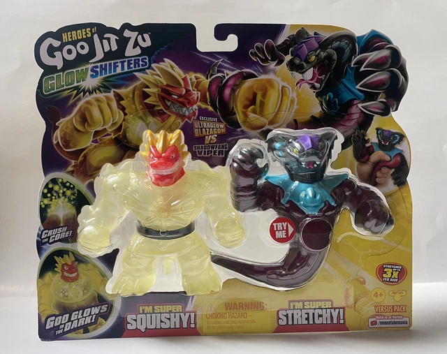 HEROES OF GOO Jit Zu Glow Shifters Versus Pack, Ultraglow Blazagon VS Shadowfang EUR 25,75 ...