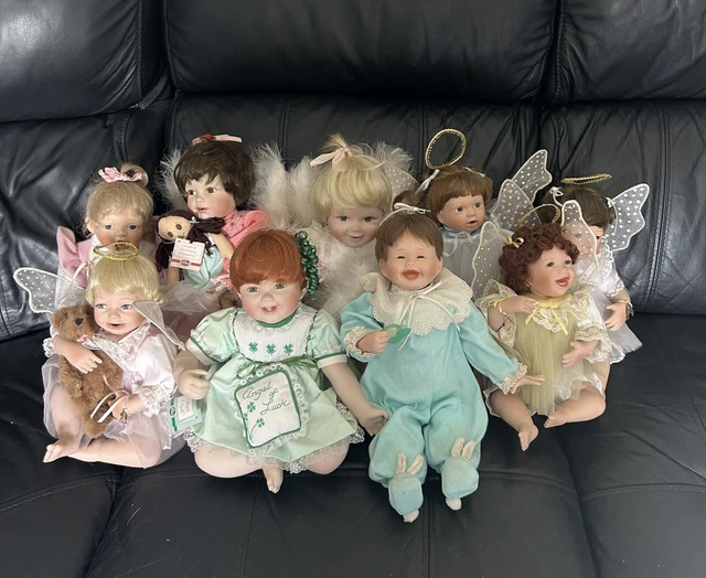 ASHTON DRAKE VINTAGE 1990’s porcelain angel / baby dolls bundle £120.00 ...