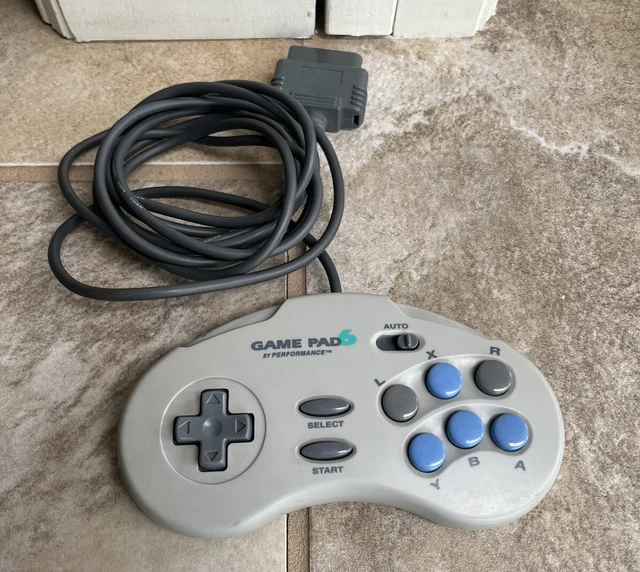 VINTAGE SUPER NINTENDO SNES Game Pad 6 by Performance Controller ...