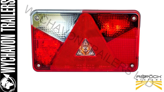 TRAILER LIGHT ASPOCK Multipoint V Rear lamp 12/24v Left Fit Wychavon ...