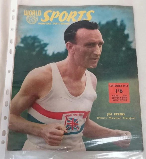 MAGAZINE - WORLD Sports Magazine Sept 1953 Jim Peters British Marathon ...