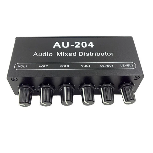 DUAL AUDIO MIXER Distributor Stereo Signal Selector Switcher Headphone ...