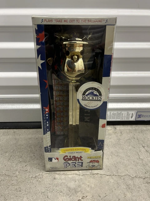 GOLDEN CHARLIE BROWN Giant Pez Dispenser - Peanuts MLB COLORADO ROCKIES ...