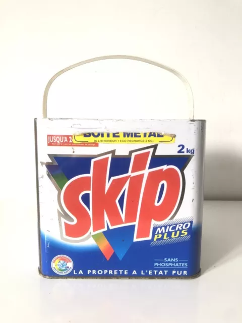 ANCIEN BARIL DE lessive SKIP en métal - Boite ancienne 2 kg EUR 12,10 ...