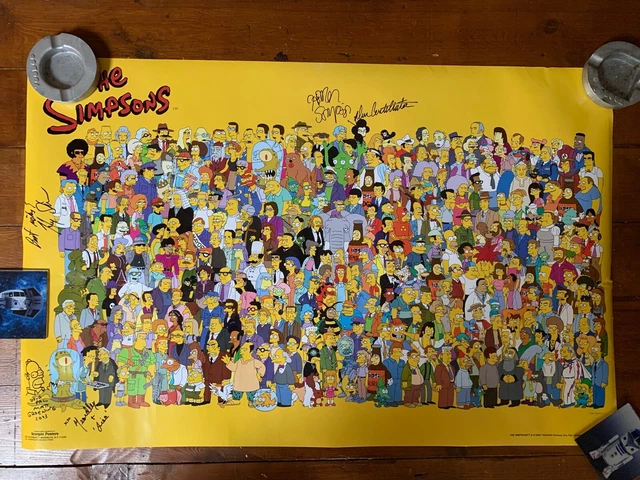 SIGNED SIMPSONS POSTER 2003 inc Matt Groening, Yeardley, Shearer ...