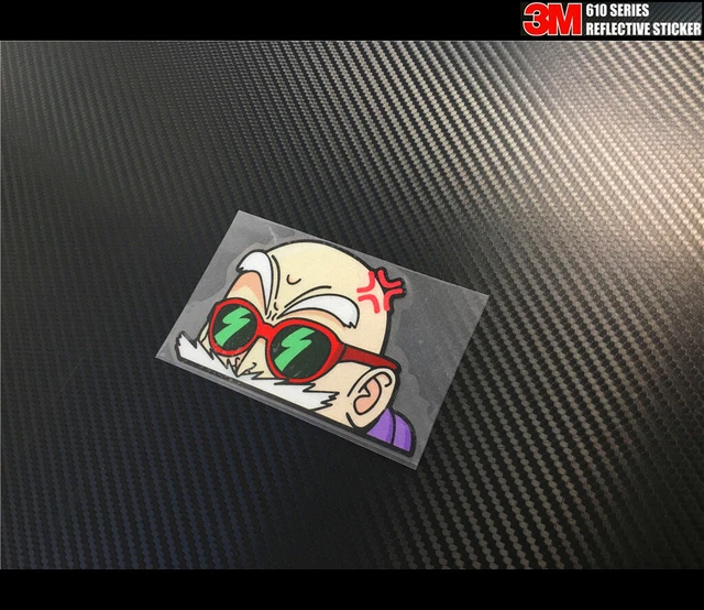MASTER ROSHI DRAGON BALL PEEKING Peeker JDM Reflective Sticker #R01 EUR ...