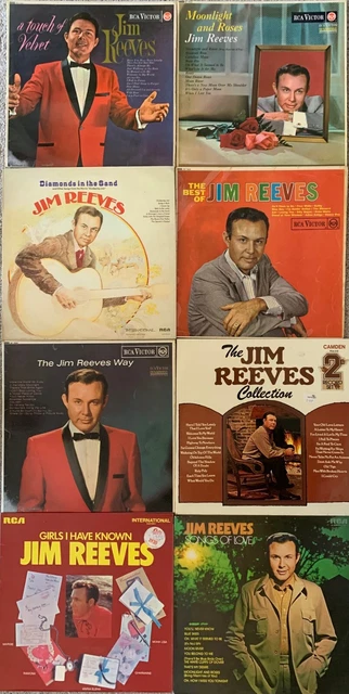 NICE LOT OF 8 JIM REEVES 12" VINYL ALBUMS VG-VG+ SEE SCAN £4.35 ...