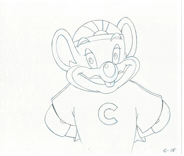 CHUCK E CHEESE Pizza Commercial Production Animation Cel Drawing 2005 C ...
