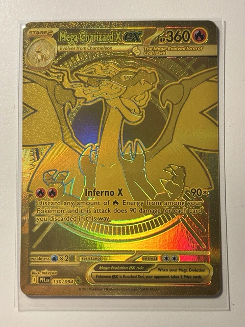POKEMON - PHANTASMAL Flames Mega Charizard X EX - Gold Mega Hyper Rare ...