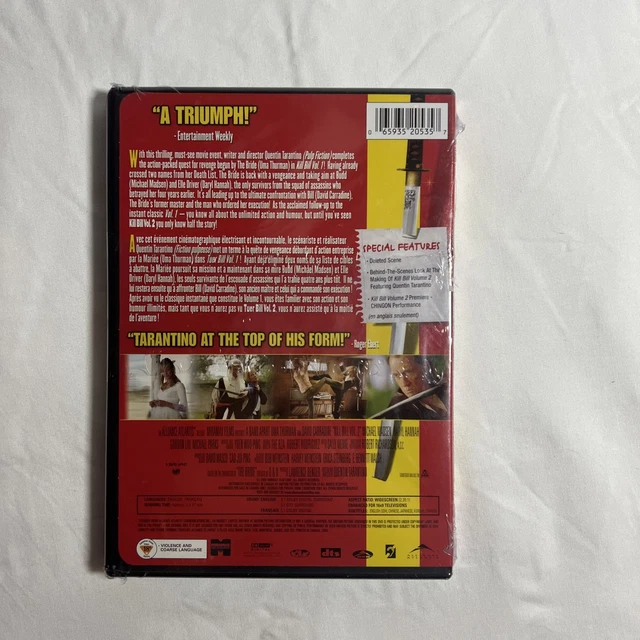 KILL BILL VOLUME 2 DVD Miramax Films Quentin Tarantino *New Sealed* $10.65 - PicClick CA