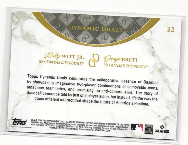 2024 DYNAMIC DUALS Bobby Witt Jr. / George Brett #32 EUR 5,54 - PicClick FR
