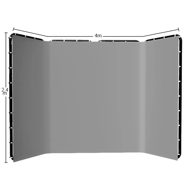 WHITE GREEN SCREEN 2.4X4M Collapsible Chroma Key Backdrop Fabric Ultra ...