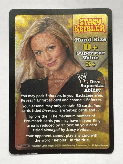 STACY KEIBLER 2005 Comic Images WWE Raw Deal #511 Foil RC Rookie Rare ...