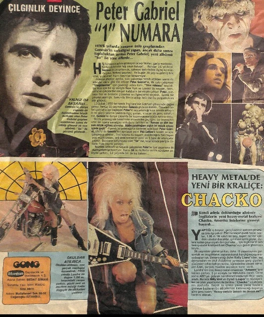 MODERN TALKING 1980S Turkish Magazine inside Peter Gabrie Blow Monkeys ...