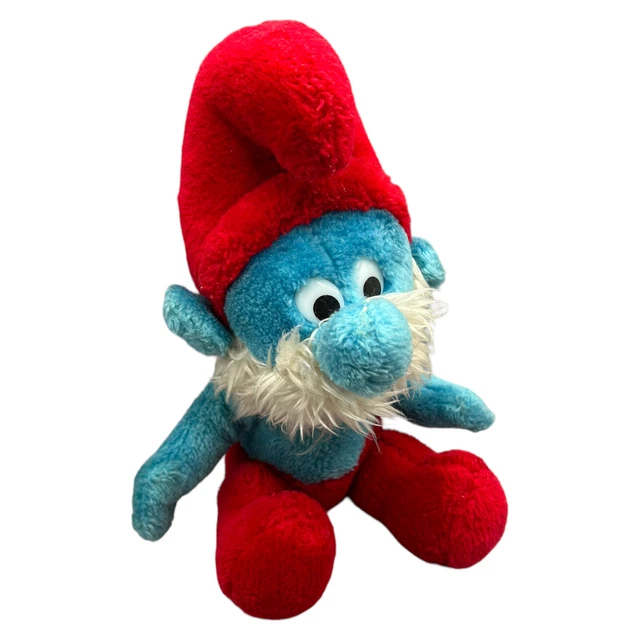 PEYO LES SCHTROUMPFS Grand Schtroumpf Peluche Peluche 30cm Bleu Rouge ...