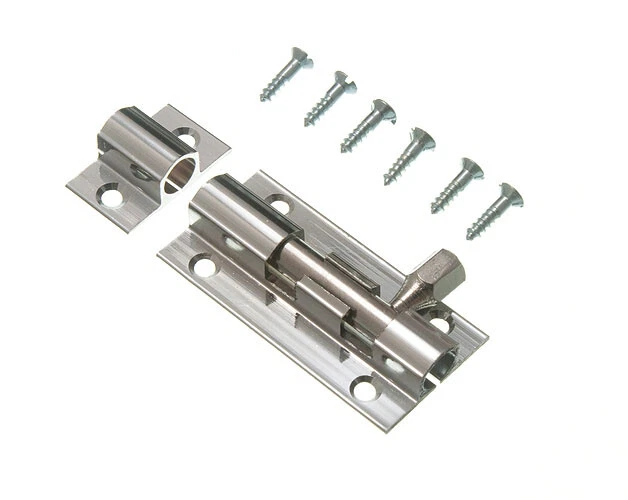 DOOR BOLT CHROME Plated Brass Latch Sliding Catch 2 Inch 50mm - NEW ...