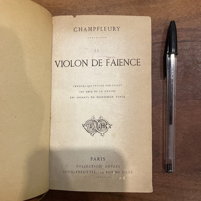 CHAMPFLEURY : LE VIOLON DE FAIENCE -Collection HETZEL-Relié EUR 19,10 ...