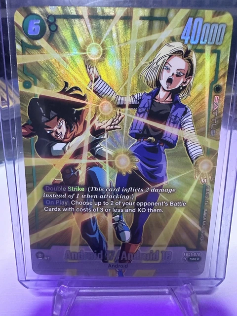 DRAGON BALL FUSION World-Android 17/Android 18 FB01-078 SR art ancien anglais comme neuf EUR 23 ...