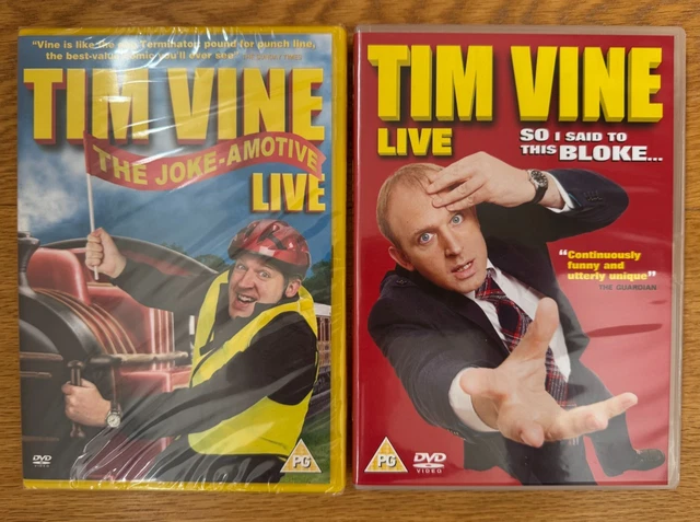 2 X TIM VINE LIVE DVD THE JOKE AMOTIVE - SEALED & SO I SAID TO THIS ...