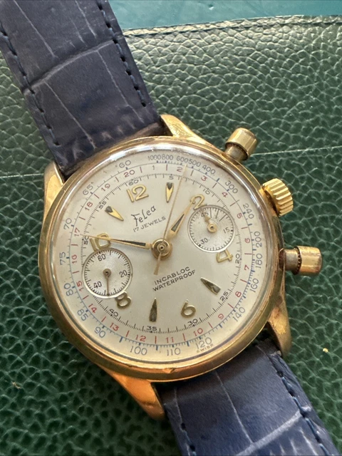 FELCA SWISS MADE Chronograph Men's Vintage Landeron Calibre 148 Watch £ ...
