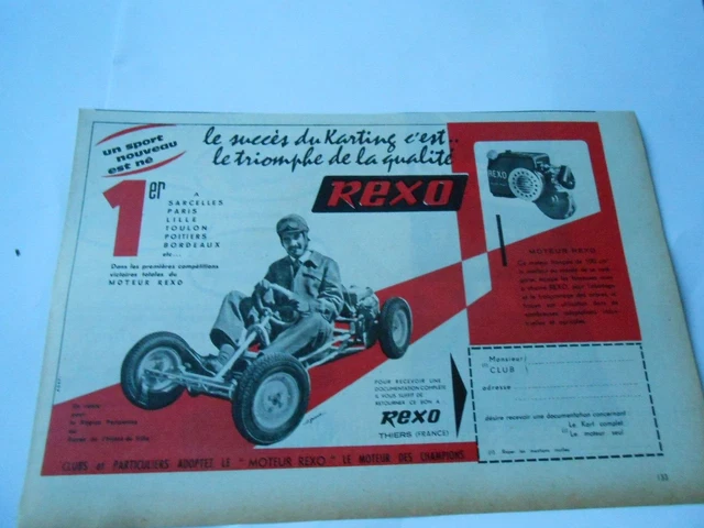 PUBLICITÉ ADVERTISING 1960 Rexo le moteur des champions Old Print EUR 3 ...