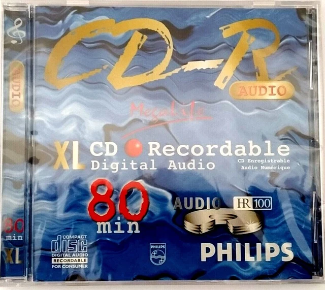 PHILIPS CD-R 80 Megalife disco musicale registrabile audio vuoto 80 ...