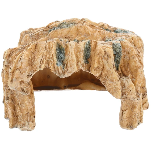 AQUARIUM CAVE BASKING Platform Reptile Tank Accessories Hideouts ...