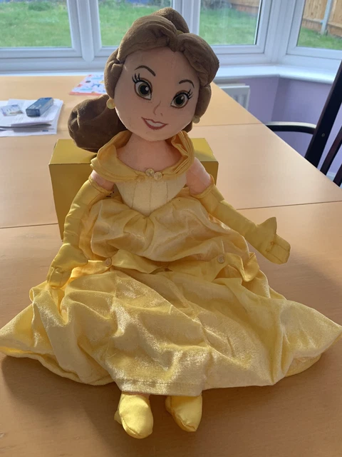 DISNEY STORE EXCLUSIVE Princess Belle Soft Plush Doll Toy Teddy Cuddly ...