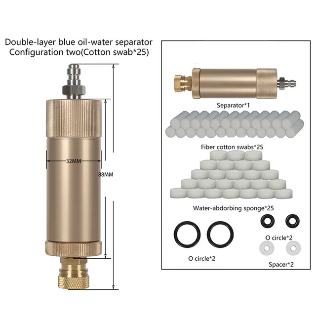 OIL WATER SEPARATOR Pressure PCP Hand Pump Air Filter Moisture Water ...