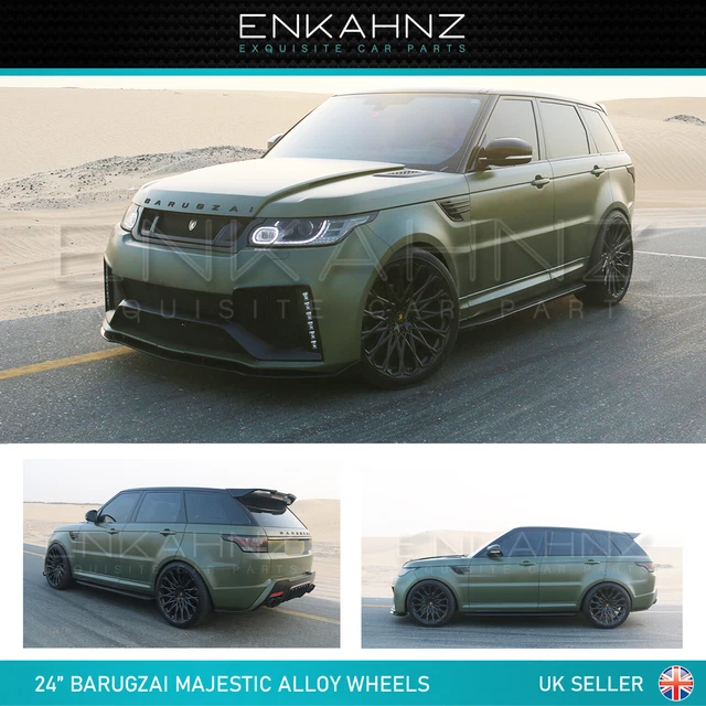 RANGE ROVER 24& Barugzai Gloss Black Majestic Alloy Wheels & Tyre ...