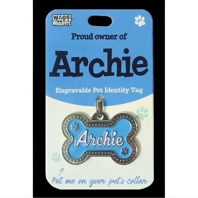WAGS & WHISKERS Pet Identity Tag - Archie 00204090107 £2.49 - PicClick UK