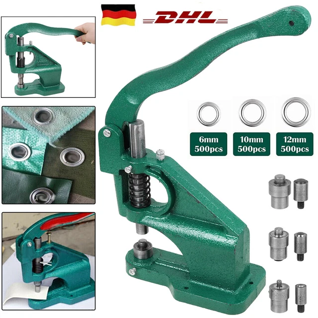 ÖSENSTANZE 1500 ÖSEN Ösenpresse Set Nietenpresse Ösenstanze Handpresse ...
