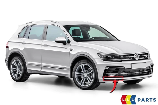 NEW GENUINE VOLKSWAGEN Vw Tiguan R-Line Front Bumper Trim High Chrome ...