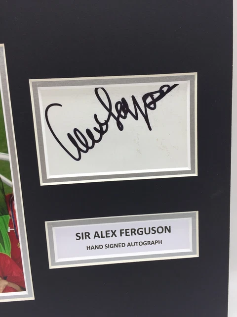 RARE SIR ALEX Ferguson Manchester United Signed Photo Display + COA ...