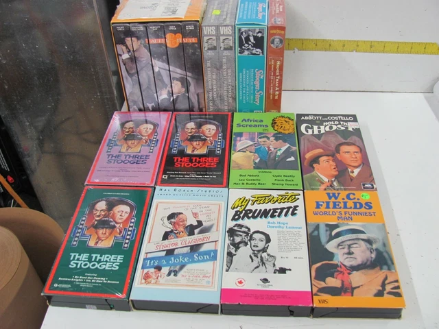 LOT OF 24 Comedy Funny VHS TAPES - The Three Stooges, Laurel and Hardy ...