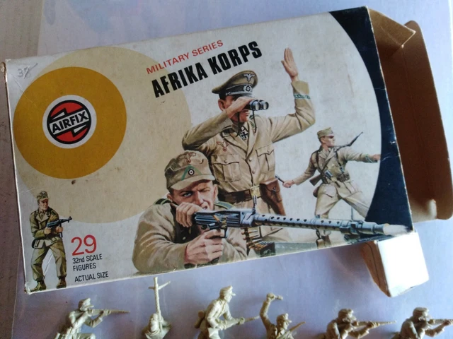 VINTAGE AIRFIX 1:32 German Afrika Korps. Target Box. Unpainted.29 ...