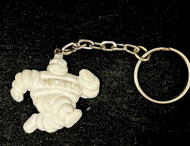 VINTAGE MICHELIN MAN Keychain Key Ring Advertising Mini Tire Mascot £11 ...