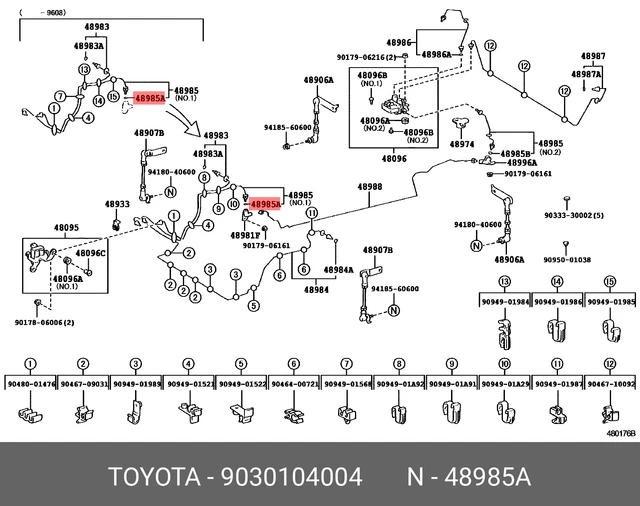 ORIGINAL RING, O für Höhenkontrollrohr Nr. 1, 9030104004 für TOYOTA ...